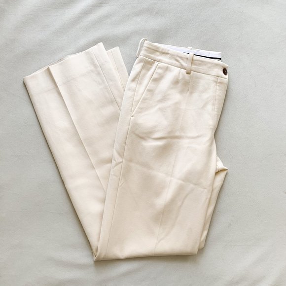 Celine | Pants & Jumpsuits | Celine Ivory Straight Leg Trouser Pants ...